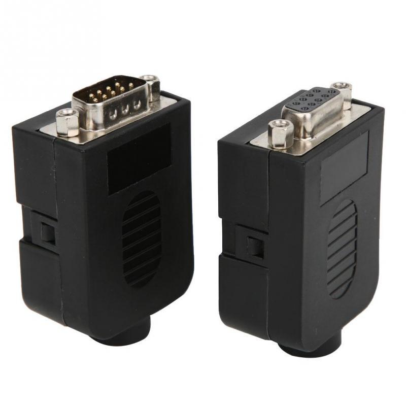 Buy 2Pcs DB9 9Pin Screw Serial Connector To Wiring Terminal Male Female ...