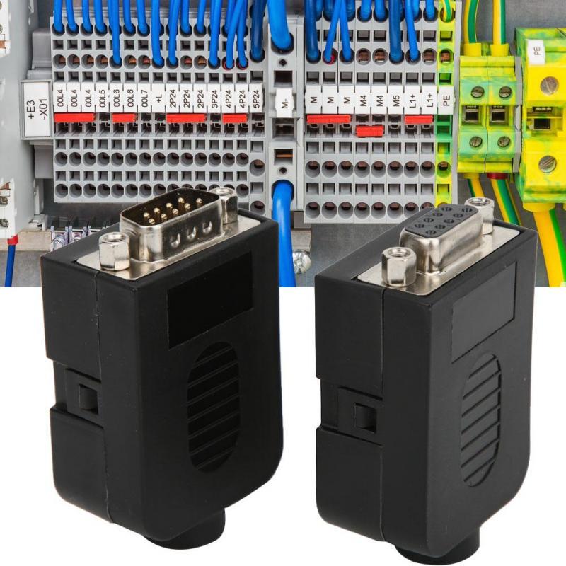 Buy 2Pcs DB9 9Pin Screw Serial Connector To Wiring Terminal Male Female ...