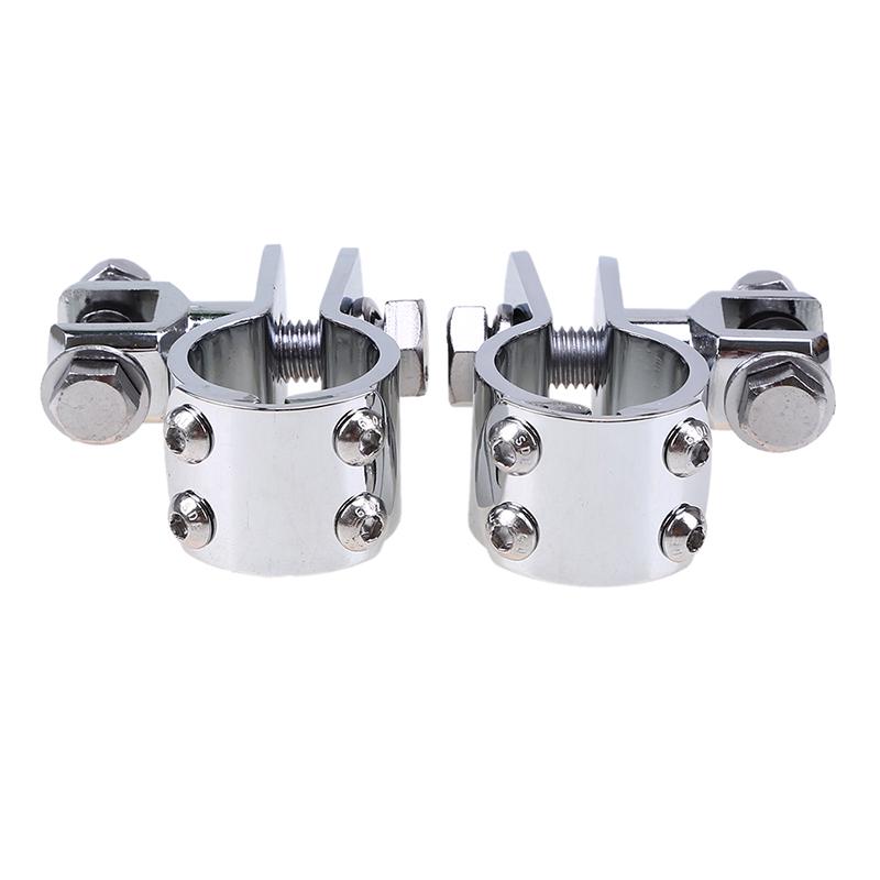 2PCS 32mm Engine Guard Footpeg Clamps Universal For Harley Motorcycle ...