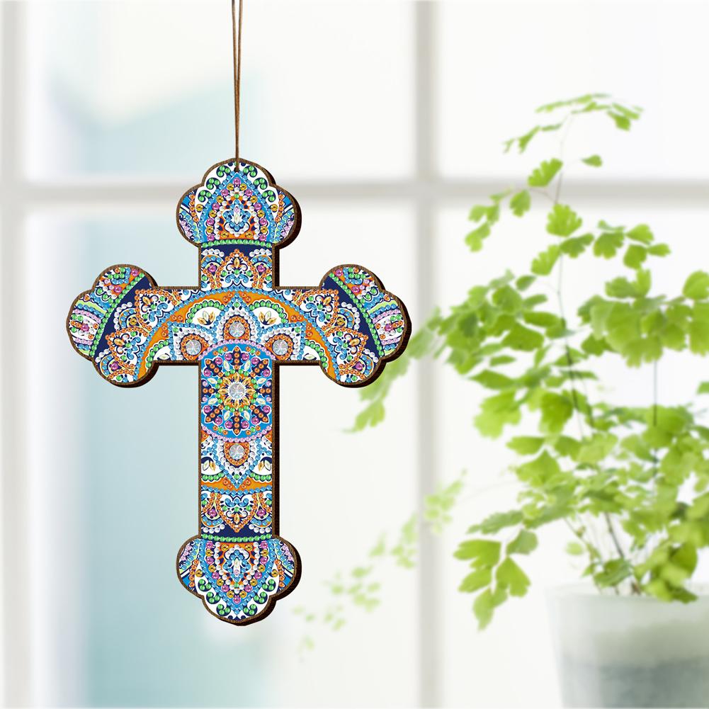 Cheap Wooden Jesus Christ Cross Pendant DIY Diamond Painting Pray Decor ...