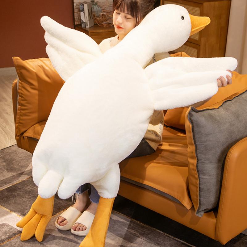 Buy 50-190cm Huge Cute Goose Plush Toys Big Duck Doll Soft Stuffed ...