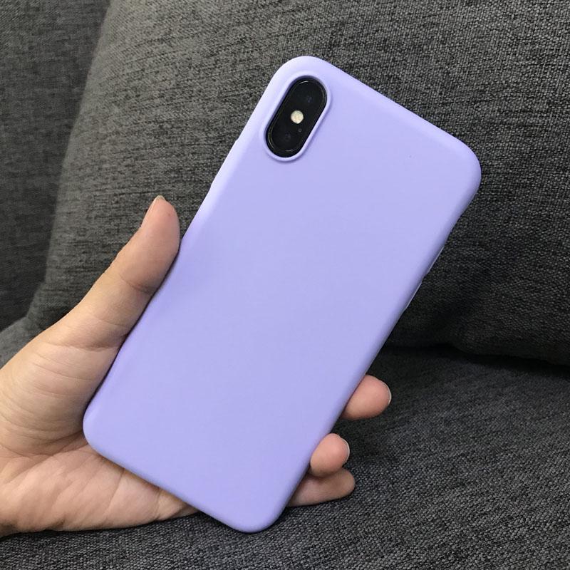 Buy Silicone Solid Color Case for iPhone Samsung Huawei Xiaomi Candy ...