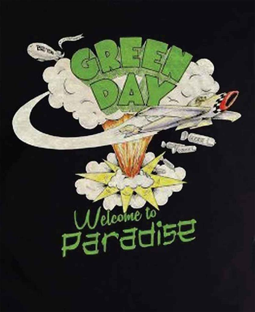 Satın alın Green Day T Shirt Welcome to Paradise Album Band Logo ...