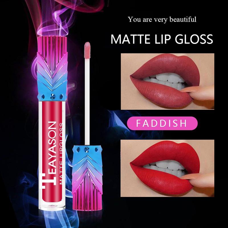 Buy 12 Colors Fashion Blue and Purple Shell Lip Glaze Non-stick Cup ...