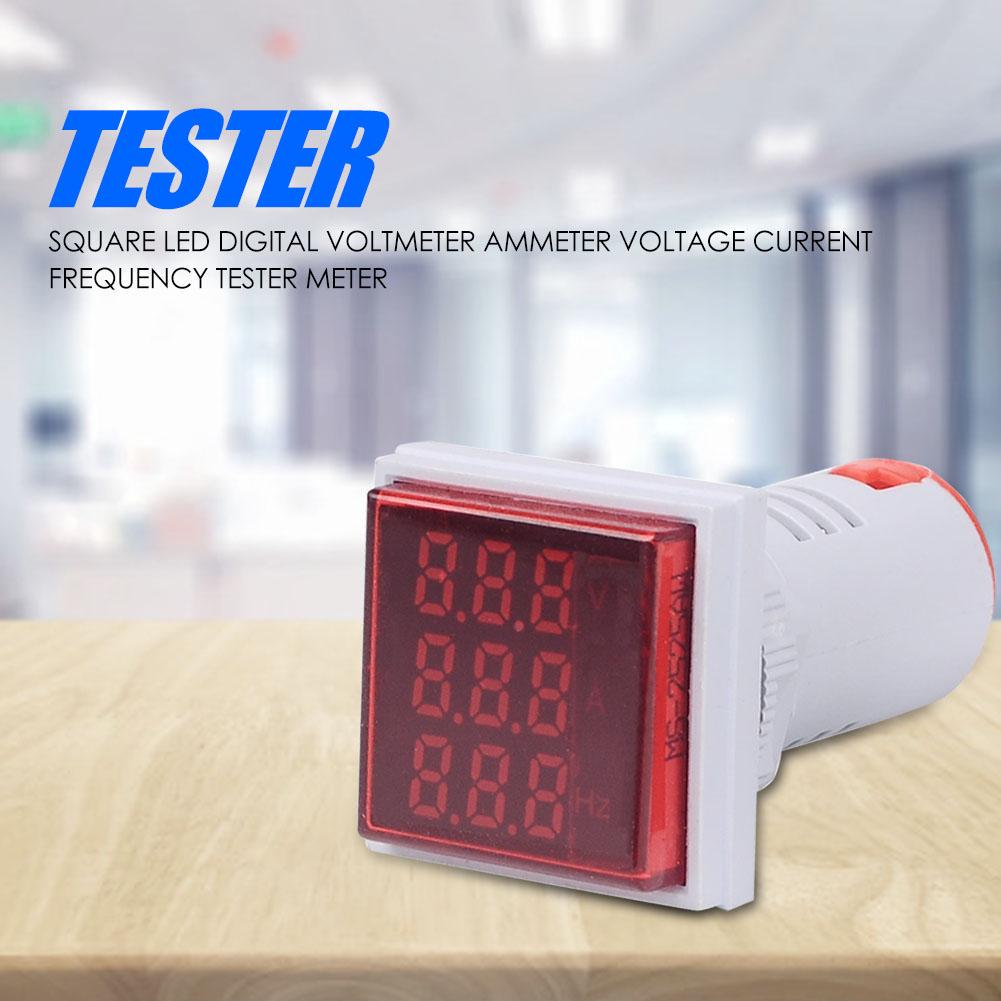 Buy Square LED Digital Voltmeter Ammeter Voltage Current Frequency ...