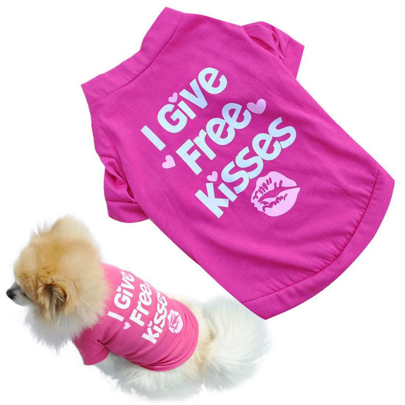 Buy spring pet dog vest cotton T-shirt puppy doggy shirt I Give Free ...