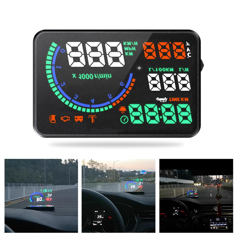 Buy Motor 5.5'' Car HUD OBD2 Head Up Display Digital Speedometer ...