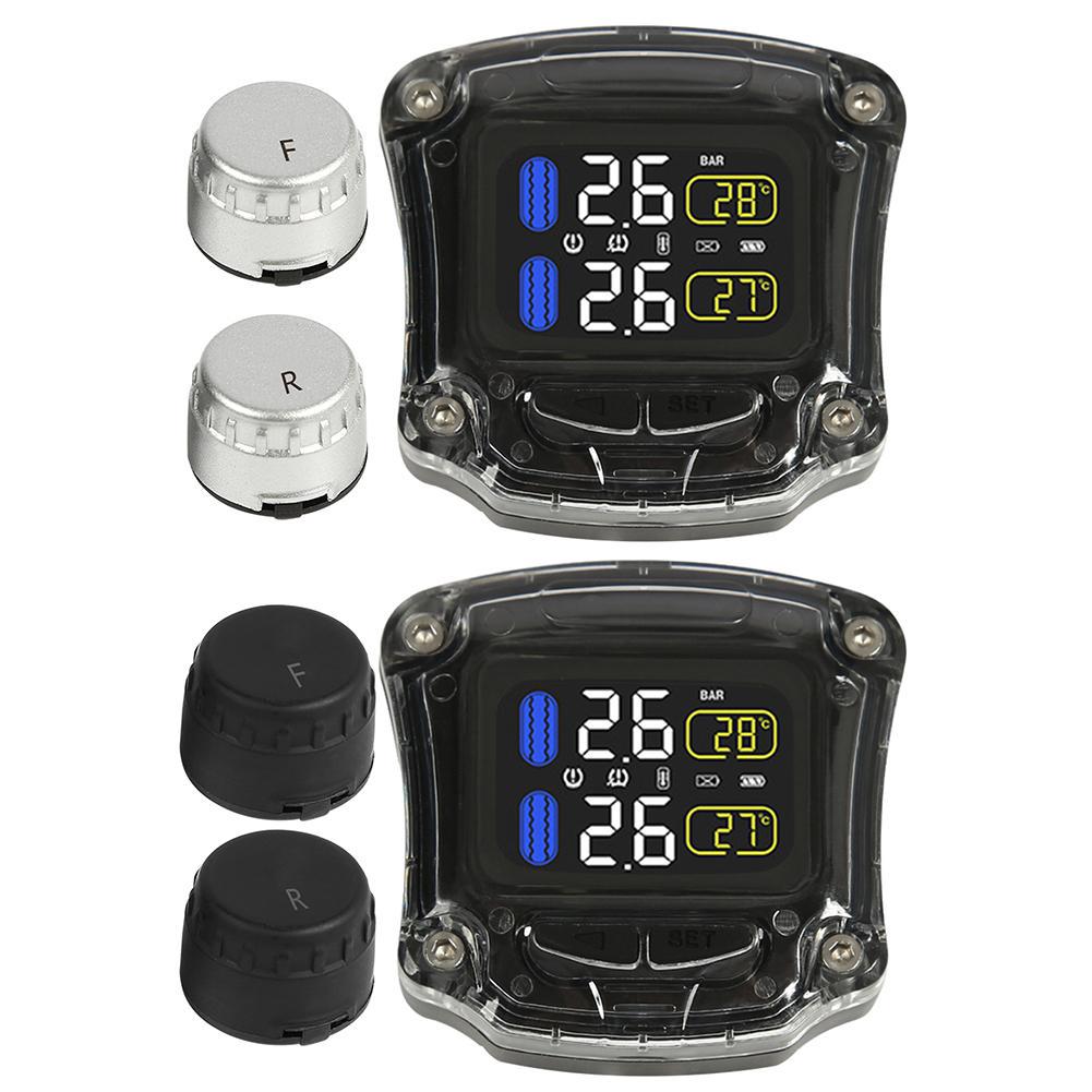 Buy Motorcycle TPMS Tire Pressure Monitoring System with 2 External ...