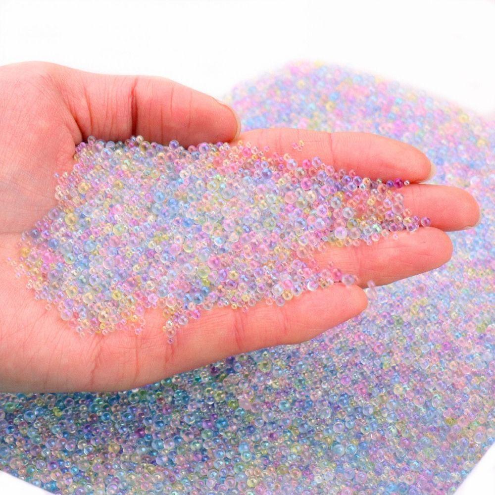 Buy Filling Water Bubble Beads Mini Glass No Hole Bead DIY Jewelry ...