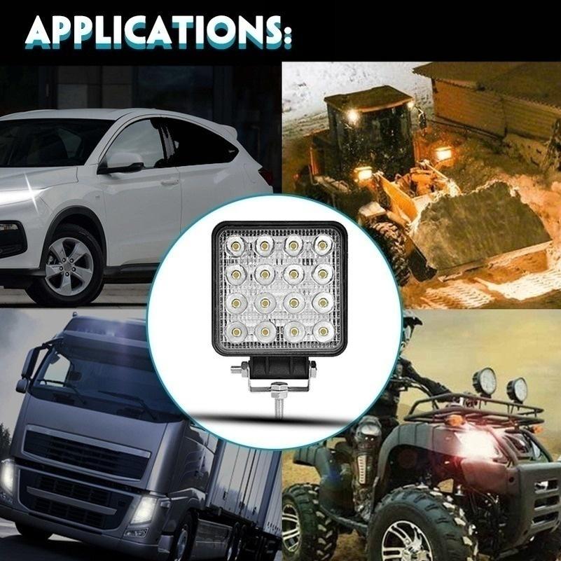Buy 4inch 96W LED Spot Beam Lights Offroad Lamp Square Off-road Bulb ...