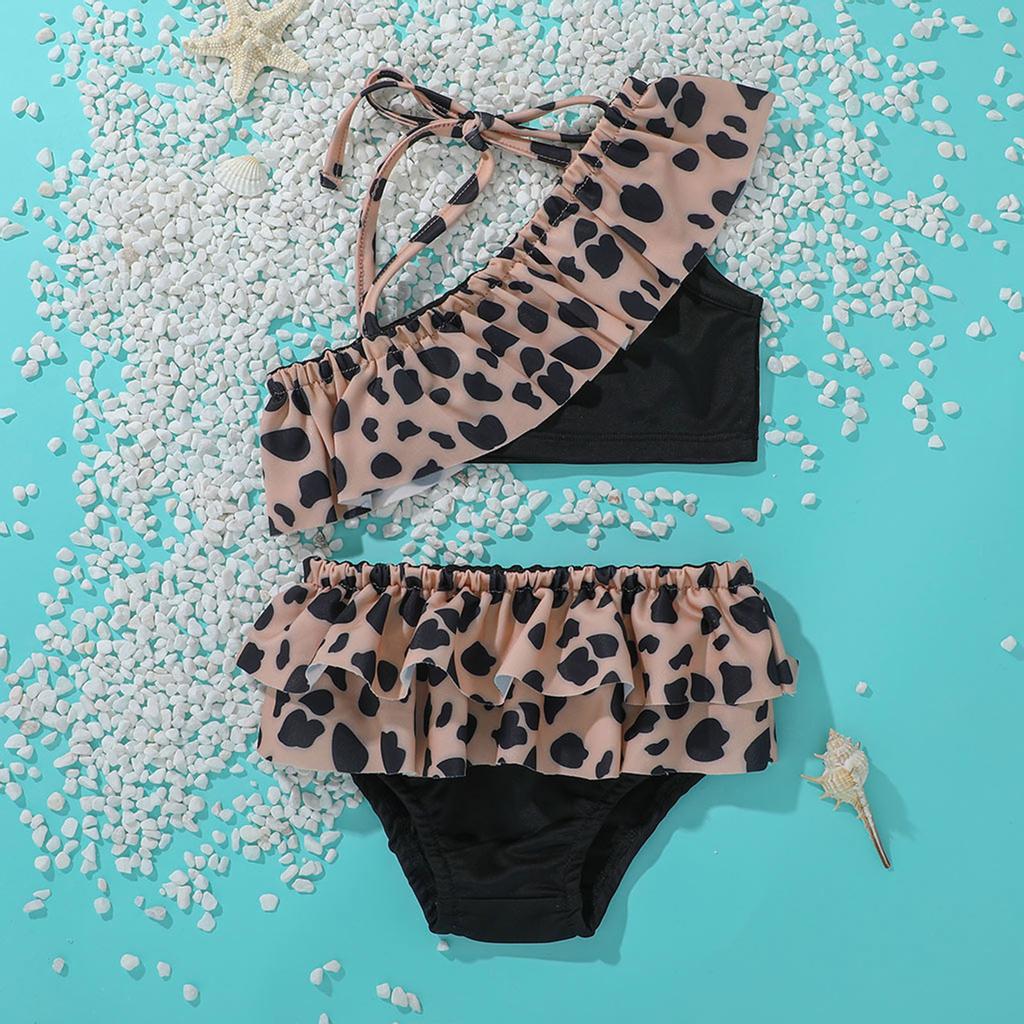 Buy Kids Baby Girls Two Piece Leopard Bikini Swimwear Swimsuit ...