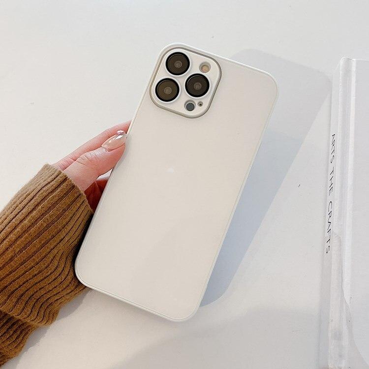 Buy Silicone Matte Glass Case For Iphone 14 13 12 11 Pro Max ProMax ...