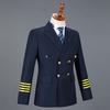Buy Formal Men's Suit Navy Captain Uniform Suits Jacket Wedding Party ...