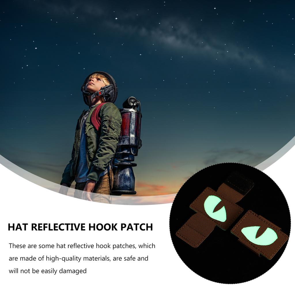 Buy cansene2Pcs Practical Personalized Reflective Hook Patch Cat Eye ...