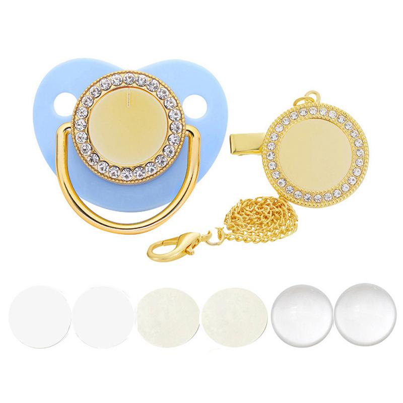Buy Bling Rhinestone Baby Pacifiers Silicone Born Nipple Pacifier With ...