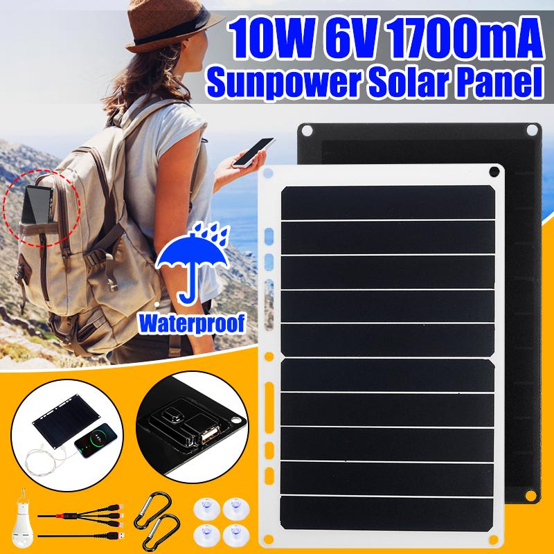 Buy 10W 6.8V Solar Panel Photovoltaic Sunpower Cells with USB Charger ...