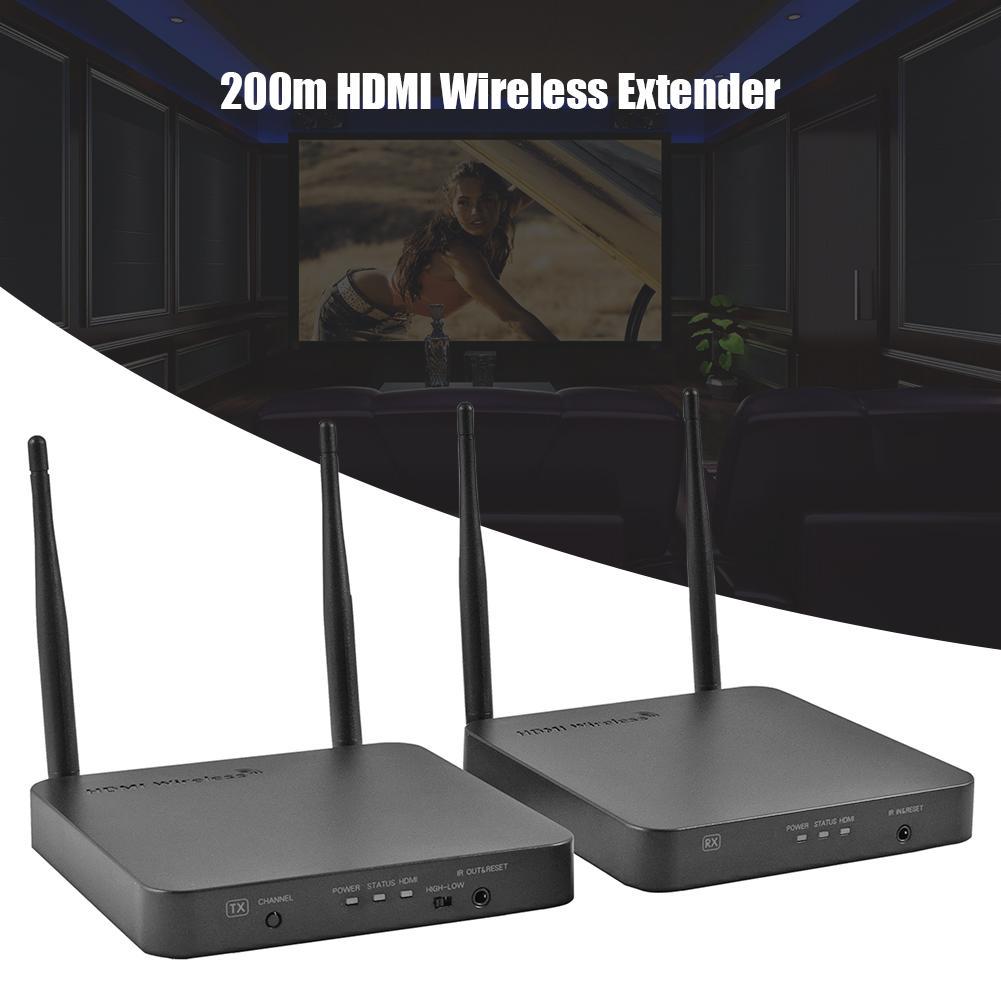 5G ISM Band 200m Wireless Signal Transmission HDMI Transmitter+Receiver ...
