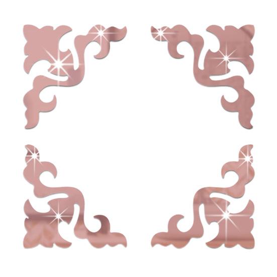 Cheap 4Pcs Mirror Decals Long-lasting Multi-functional 3 Sizes Durable ...