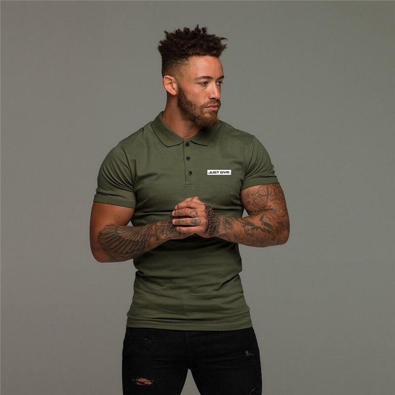 GYM ANIMAL Brand CottonFashion Polo Shirt Mens Short Sleeve Polo Shirts ...