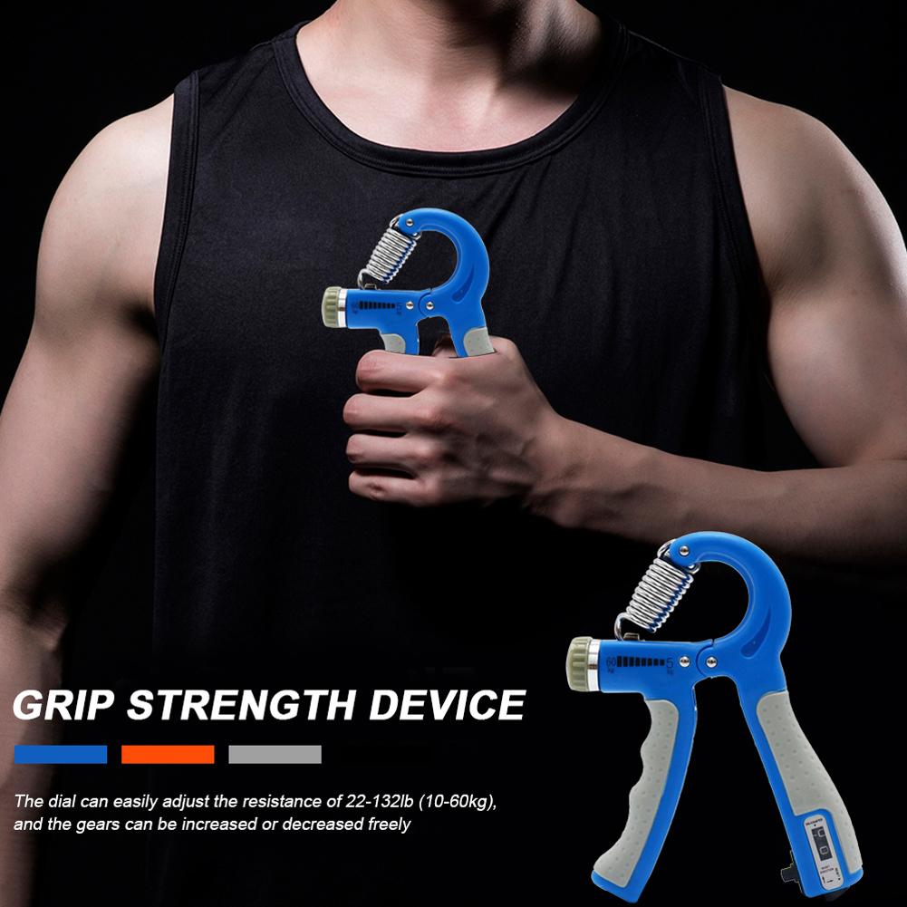 Cheap R-Shaped Adjustable Hand Grip Sports Strength Countable Exercise ...