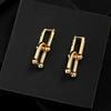Buy Fashion Chain Shape Buckle Earrings 18K Plated Gold Color Earrings ...