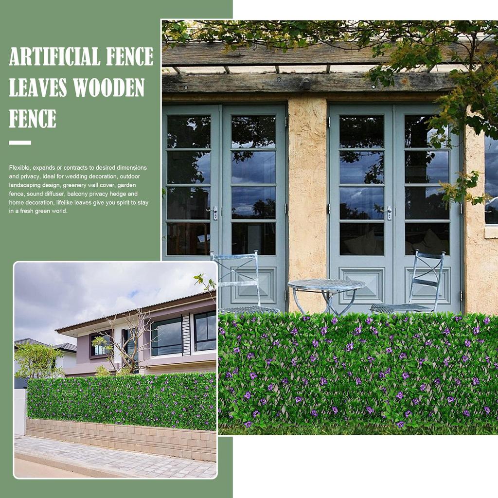 Buy Rectangle Simulation Fence Artificial Green Leaf Home Home Plants ...