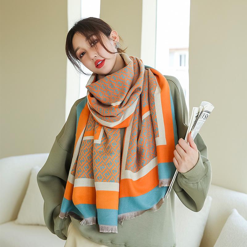 💰Köp billigt online Cashmere scarf women's winter printed warm shawl ...