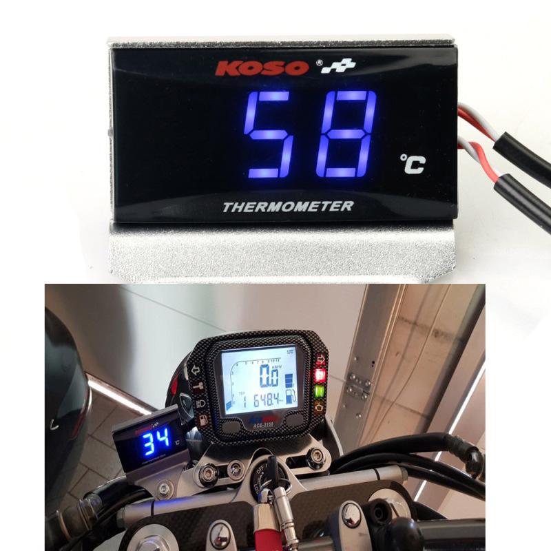 Motorcycle Water Temperature Gauge Mini Temp Meter Backlight Led ...
