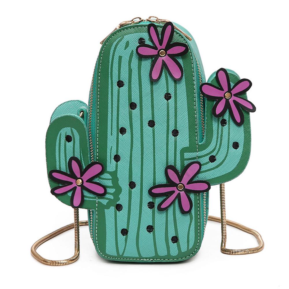 Buy Fashion Women Hawaiian Style Cactus Shape Students Shoulder Bag ...