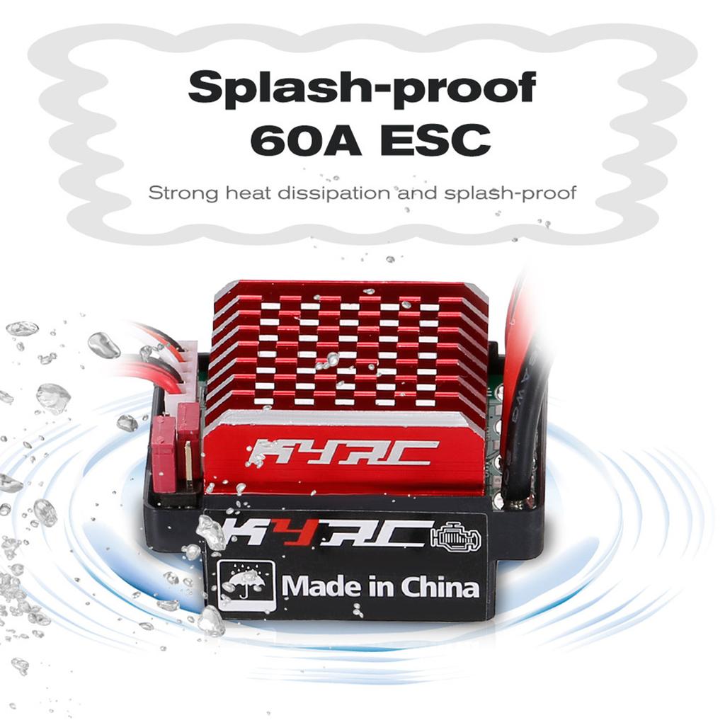 Buy 60A Brushed ESC with for Tamiya Plug 1/10 D90 HSP Redcat Axial ...