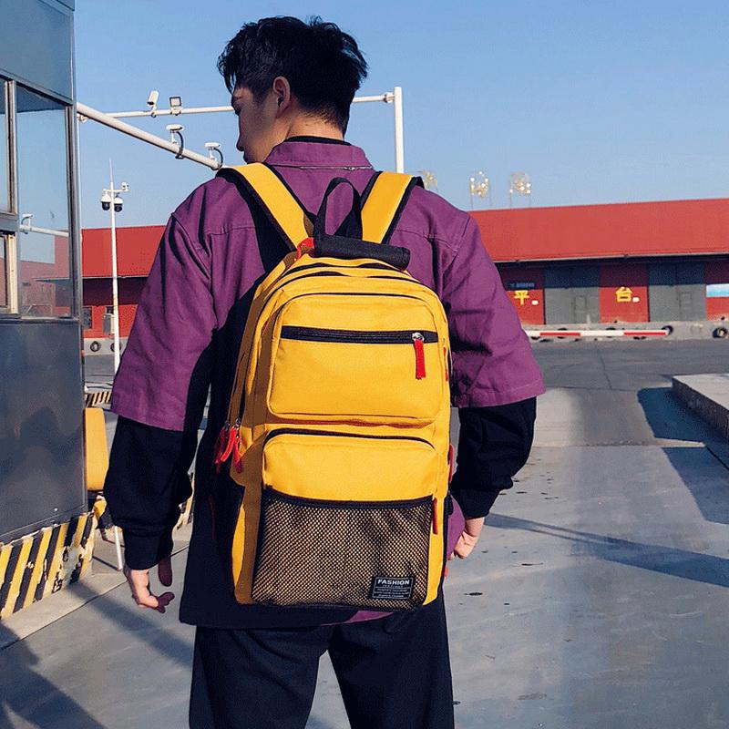 Buy Contrasting Color Couple Backpack Large Capacity Multi-compartment ...