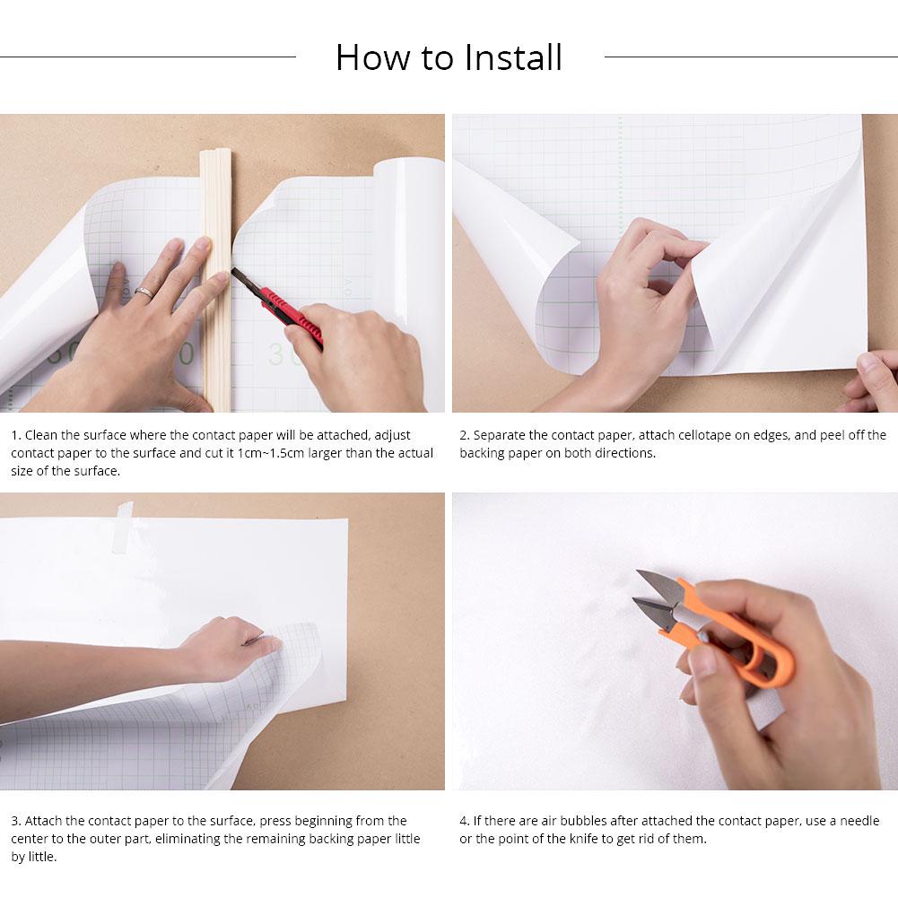 Buy 2M Wood Grain Vinyl Wall Sticker Self Adhesive Waterproof Wallpaper ...