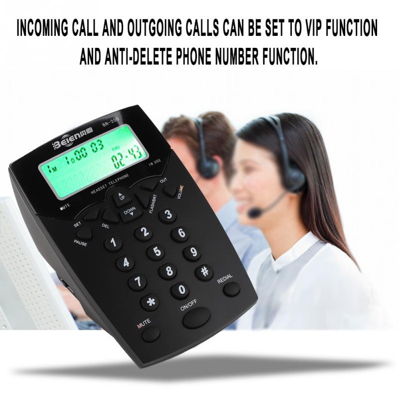 Buy Business Telephone With Corded Headset Call Center Phone Dial Pad ...