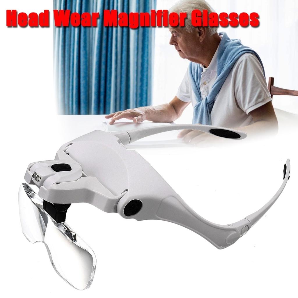 Buy Professional Head Mount Headband LED Magnifier Magnifying Glasses ...