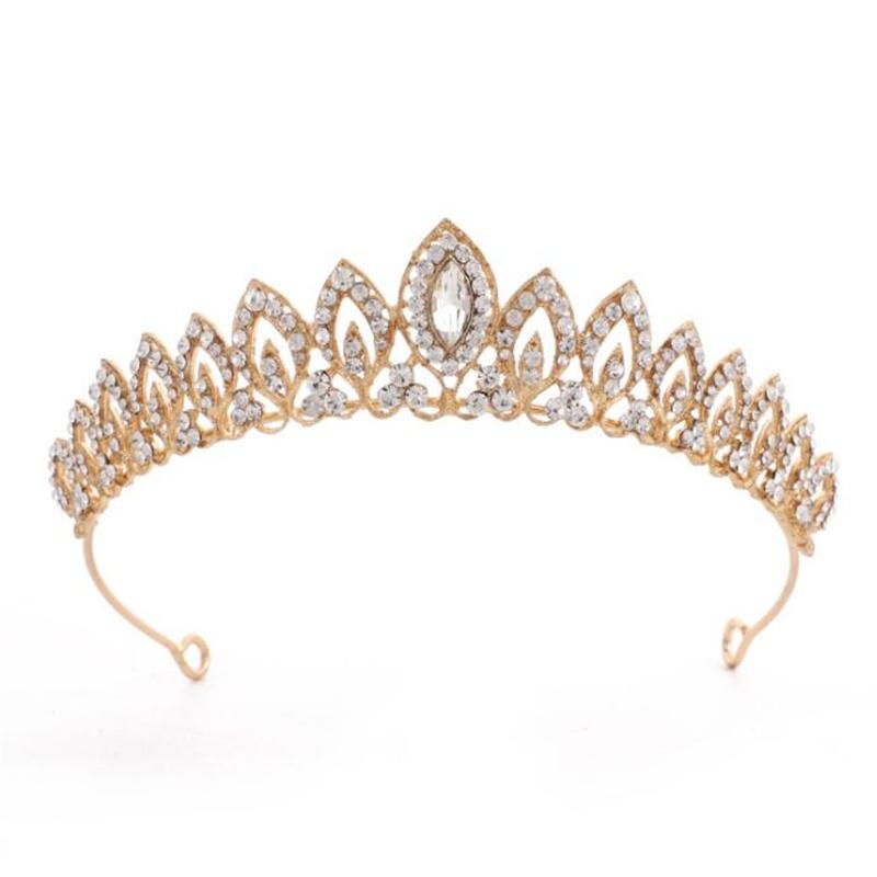 Luxury Rhinestone Metal Tiaras Headbands Princess Bridal Crown Wedding ...