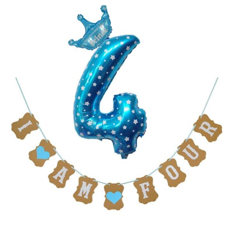 1 Set First Birthday Party Decorations Baby Boy Girl 1 Year I Am One ...