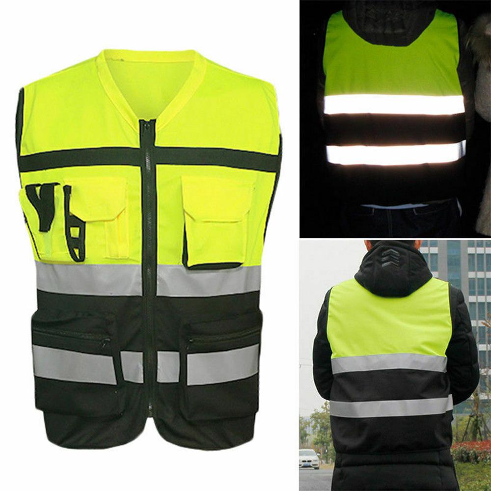 Night Reflective Safety Vest Sanitation Worker Safety Vest Reflective ...