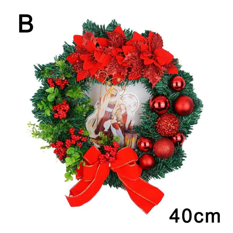 Buy Christmas Floral Wreath Wreath Christmas Decorations Hand Weaving ...