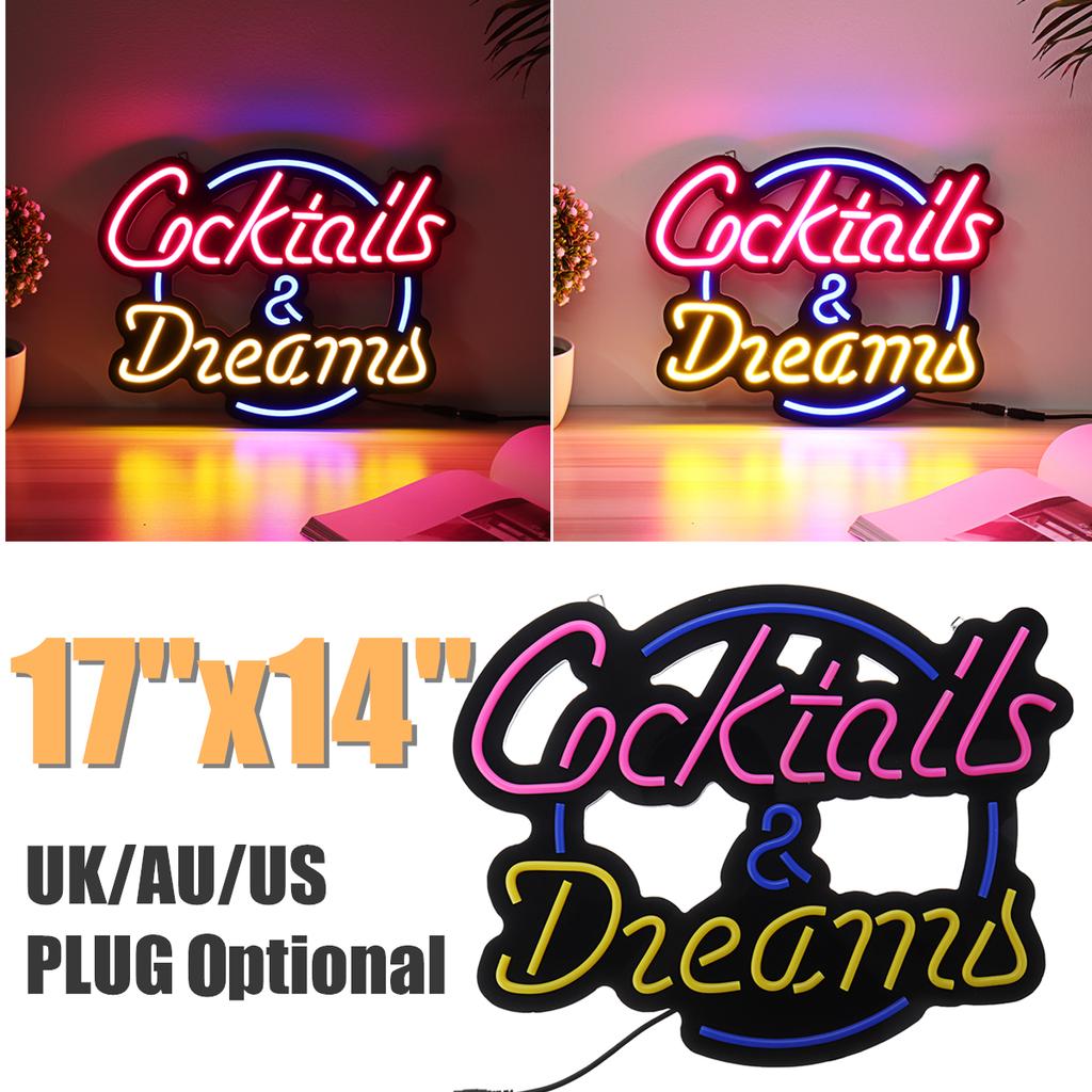 Buy Cocktail Dream Real Glass Tube Neon Light Sign Tavern Beer Bar Pub ...