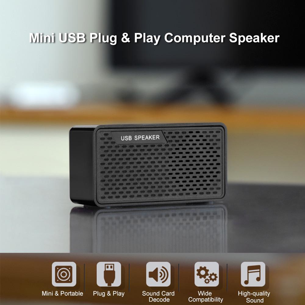 HK-5007 Computer Speaker USB Speaker Plug & Play Portable USB-powered ...