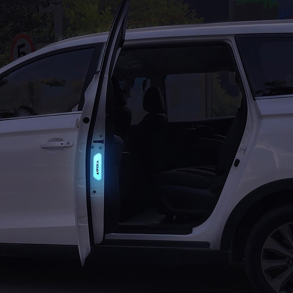 Buy Stylish 4Pcs OPEN Car Vehicle Door Reflective Safety Mark Warning ...