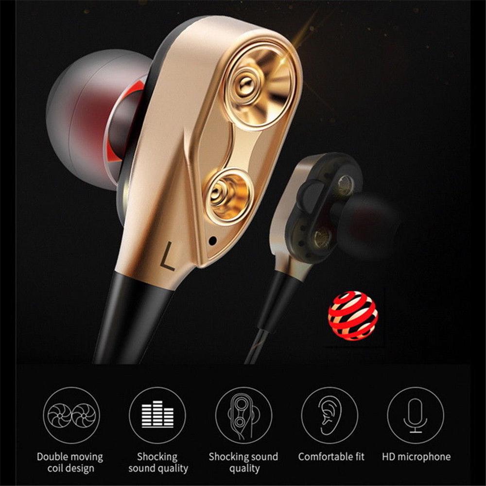 Buy Virwir Double Unit Drive Earphones In Ear Wired Earphone Bass ...