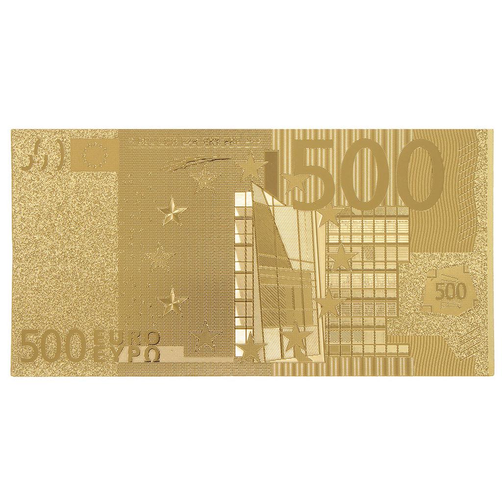 7Pcs 24K Golden Foil Euro Banknotes Paper Money Currency Commemorative ...
