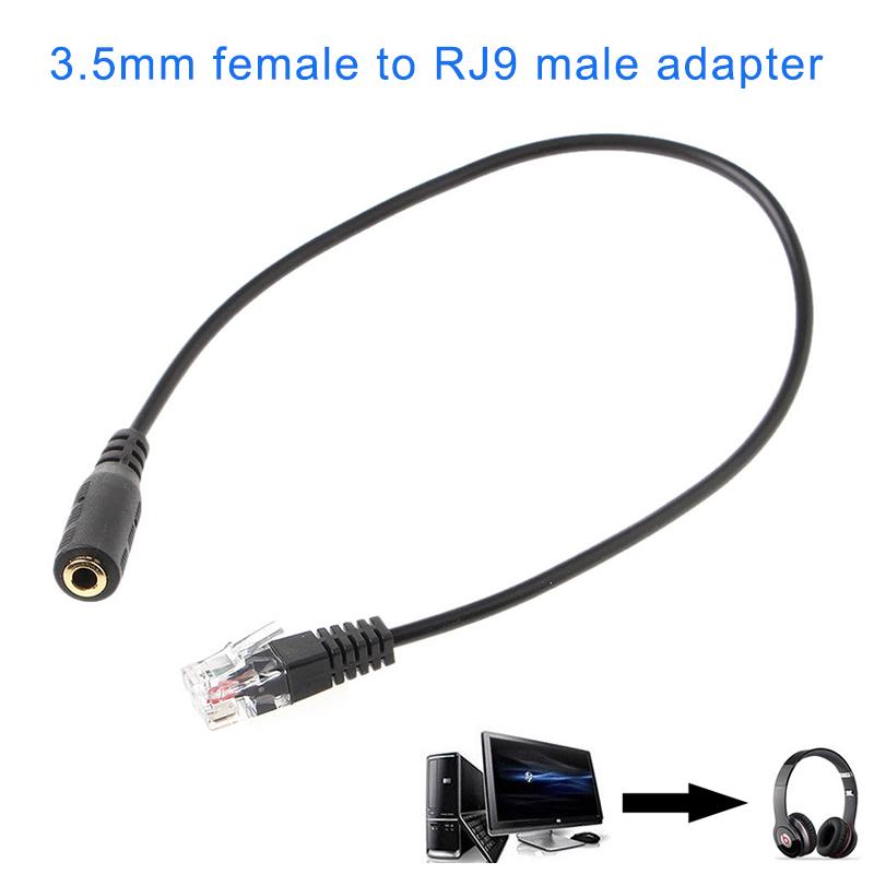 3.5mm Female Audio Splitter Cables RJ9 4P4C Male To Dual Female Ports ...
