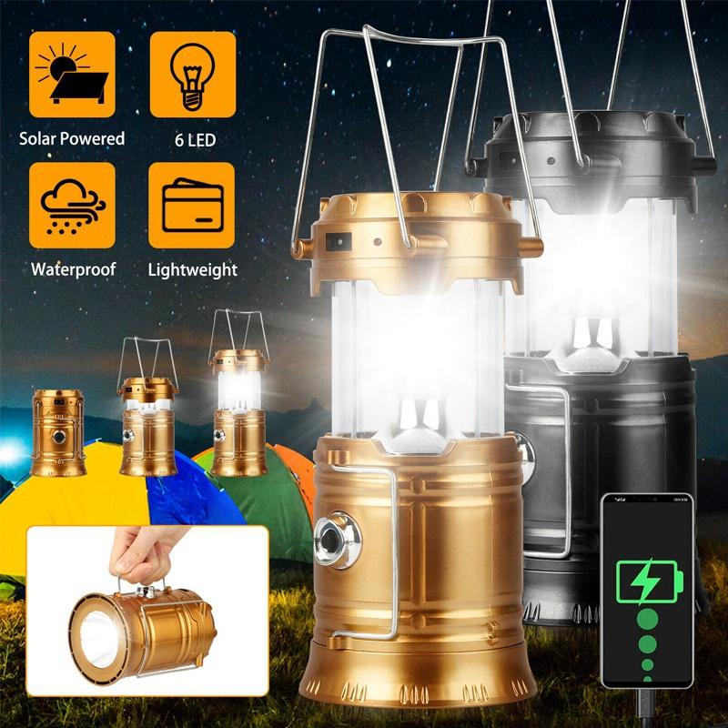 Cheap Collapsible Portable LED Camping Lantern Waterproof Solar USB ...