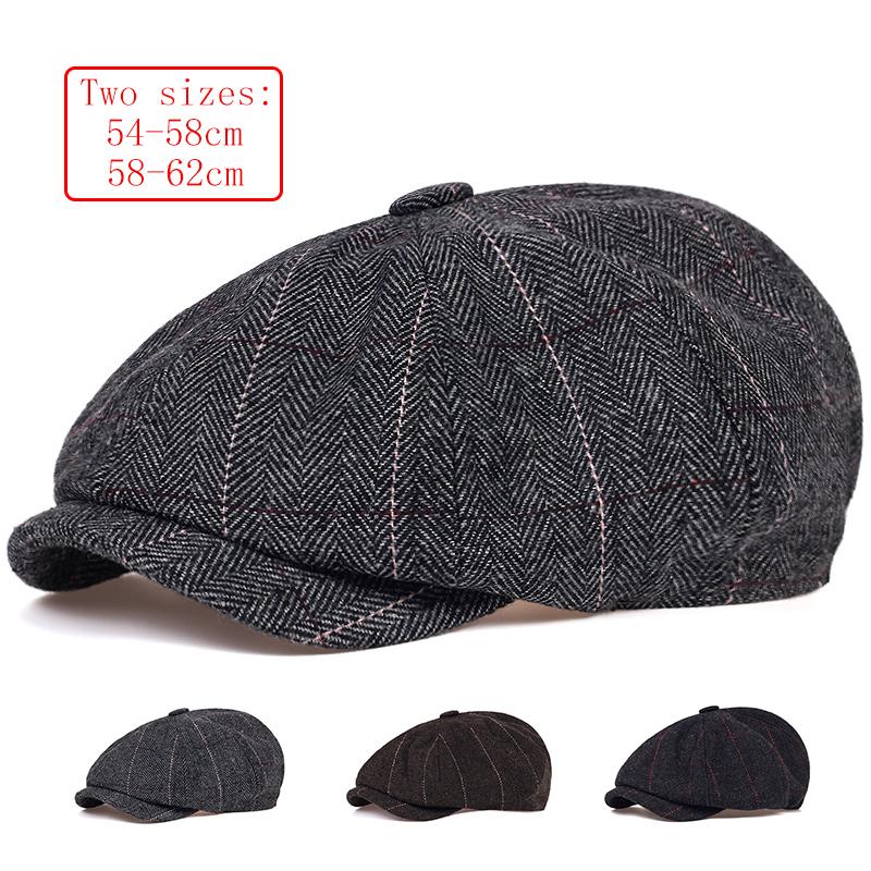 Winter Autumn Men Women Warm cap Octagonal Tweed Unisex Berets ...
