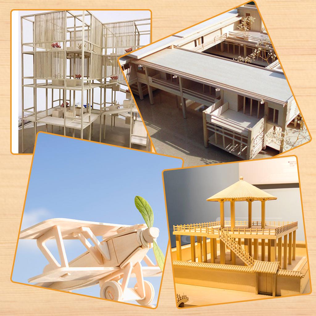 Satın alın 150 Pieces Model Airplane Wood Stick DIY Craft Making Sticks ...