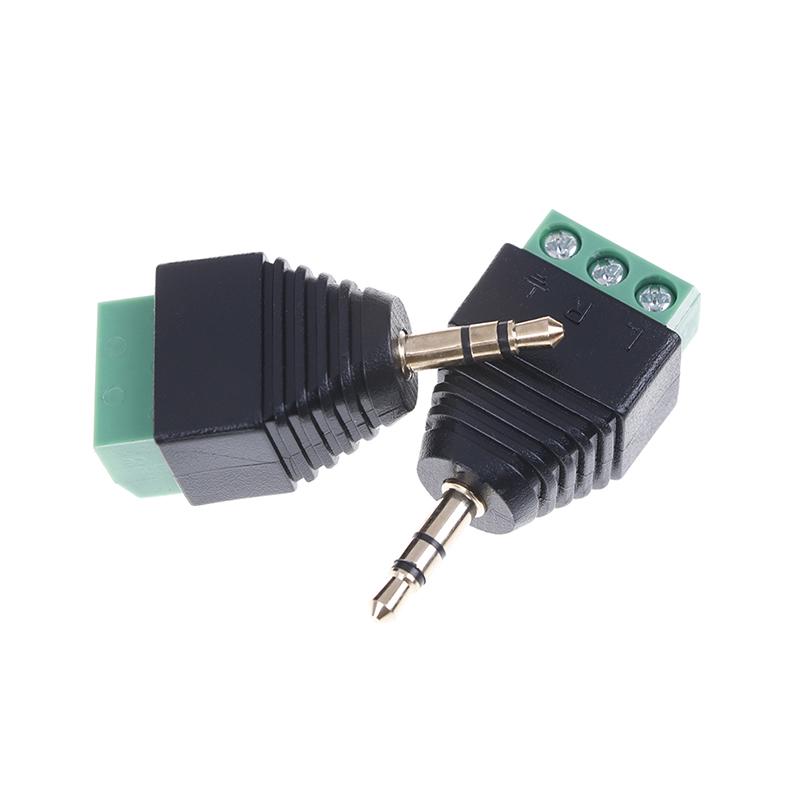 Stereo Male To Av Screw Video Terminal 3.5Mm Jack 3 Pin Terminal Plug ...