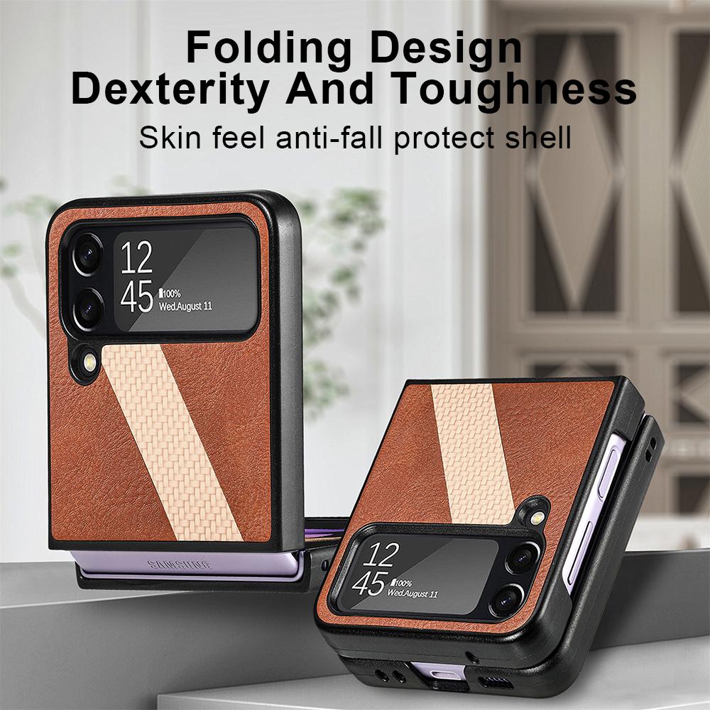 Buy L-shaped Pattern Leather Ultra Thin Folding Phone Case For Samsung ...