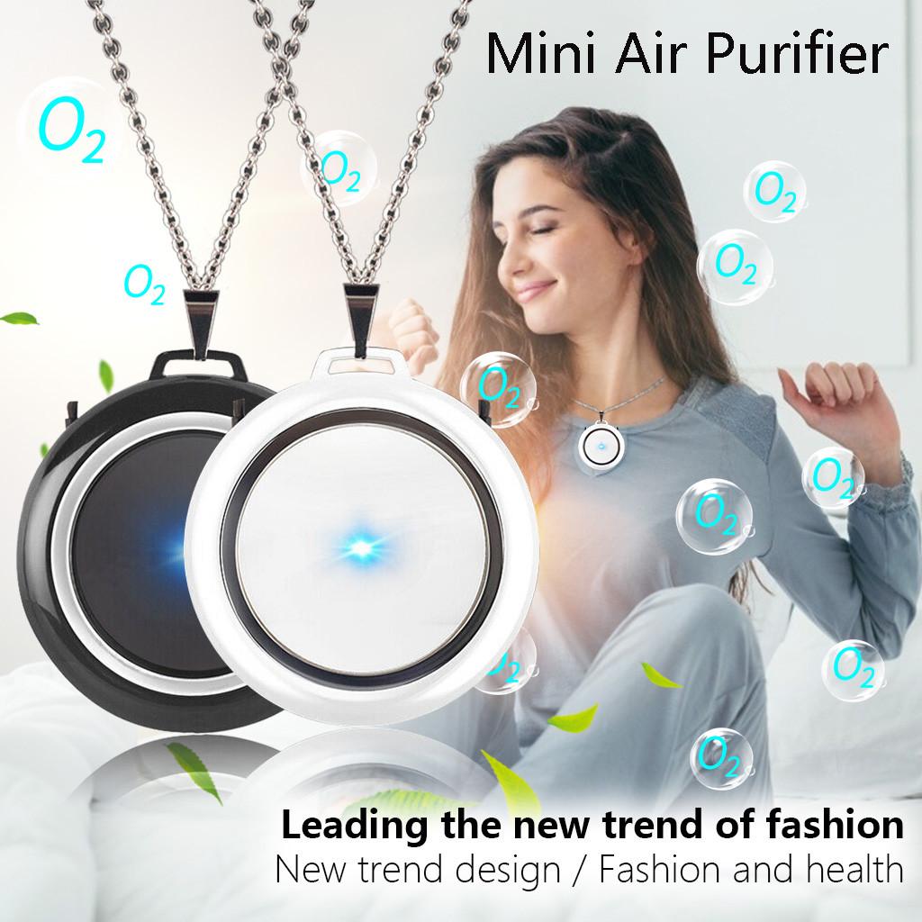 Buy Wearable Necklace Air Purifier Mini Portable Negative Ion Generator ...